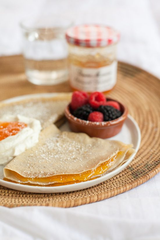 Grain-free Crepes with Apricot Preserves - A Calculated Whisk
